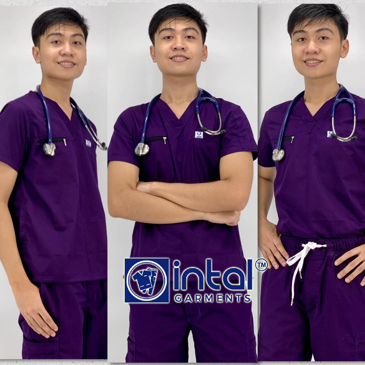 INTAL SCRUBSUIT 032 Elite MAPAGMAHAL V-Neck Zippered Chest Cargo 6-Poc ...