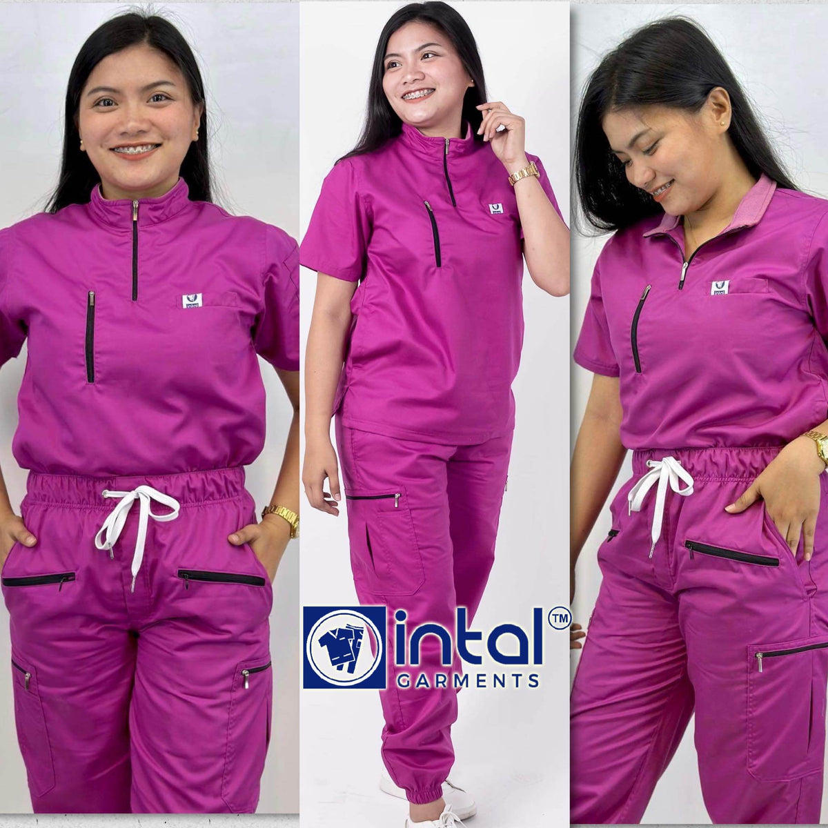 INTAL SCRUBSUIT 038 Elite MAALALAHANIN Zip-Up Turtle Neck Cargo Jogger ...