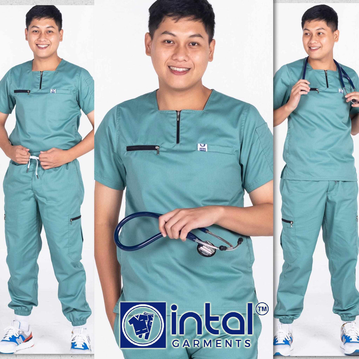 INTAL SCRUBSUIT 035 Elite MAUNAWAIN Zip-Up Square Neck Cargo Jogger 6 ...