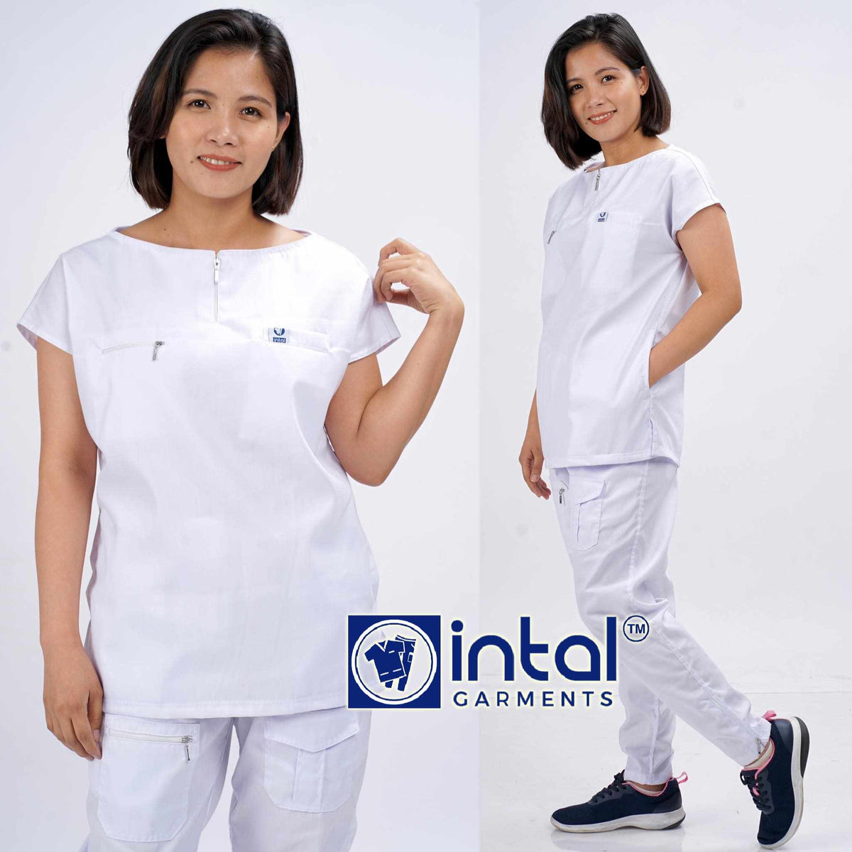 INTAL SCRUBSUIT 049 Elite MAPAGBIGAY Sabrina Boat Neck Tapered Zipper ...