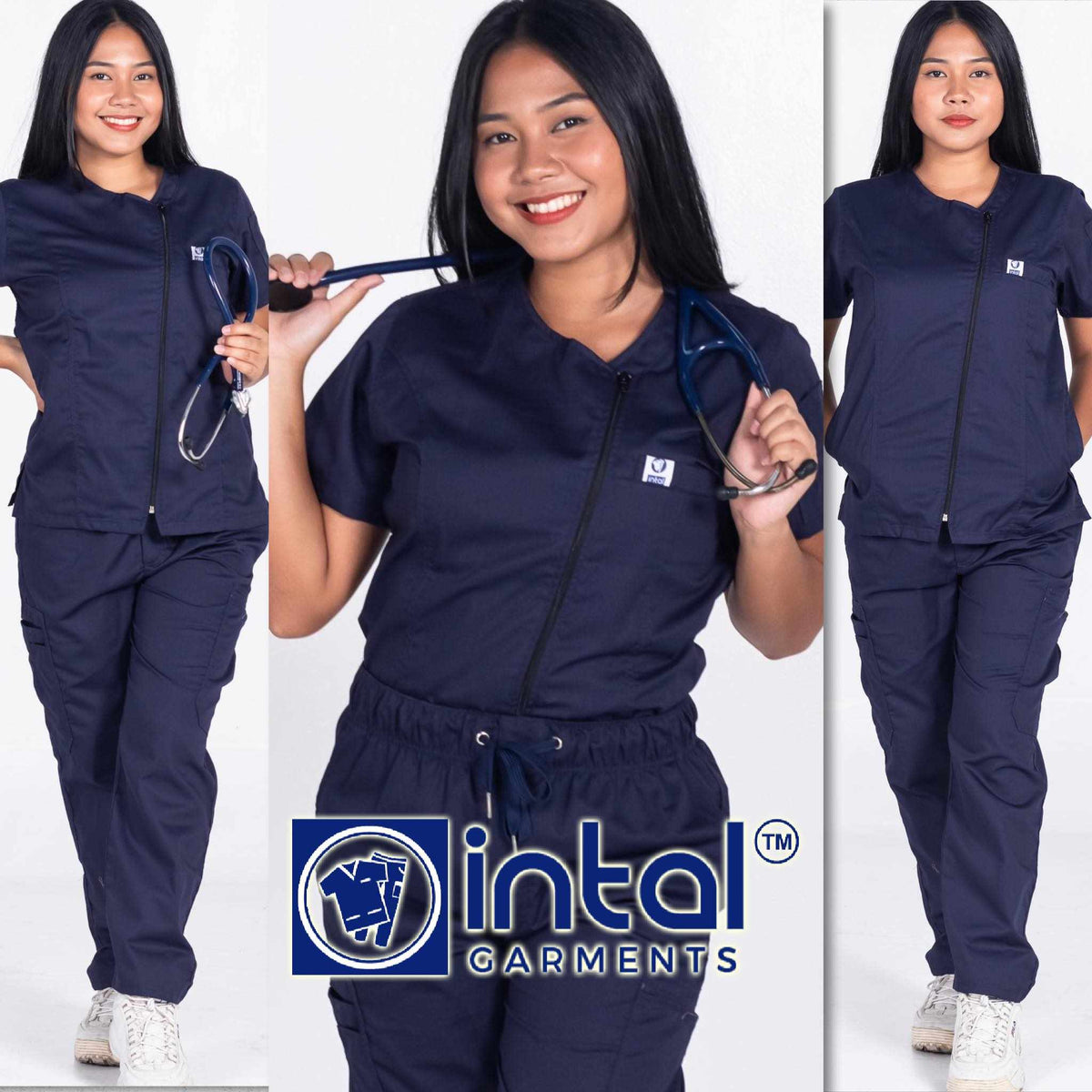INTAL SCRUBSUIT 034 Elite MATULUNGIN Full Slant Zip-Up Cargo 6 Pocket ...