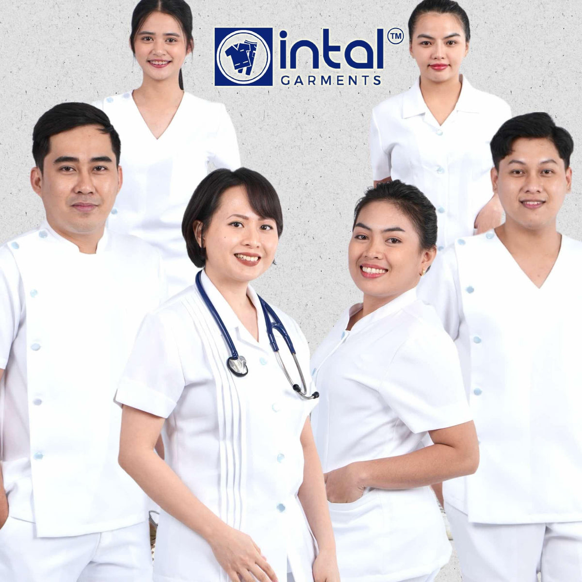 INTAL NURSE MEDICAL WHITE UNIFORM Quality Chinese, Sports Collar V-Nec ...