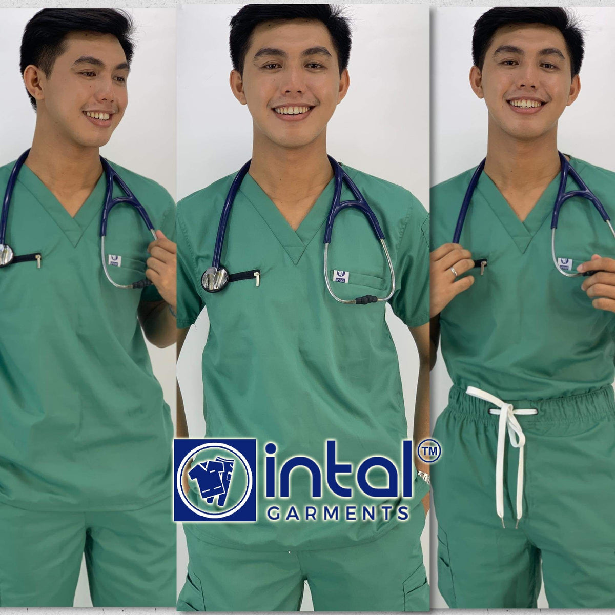 INTAL SCRUBSUIT 032 Elite MAPAGMAHAL V-Neck Zippered Chest Cargo 6-Poc ...