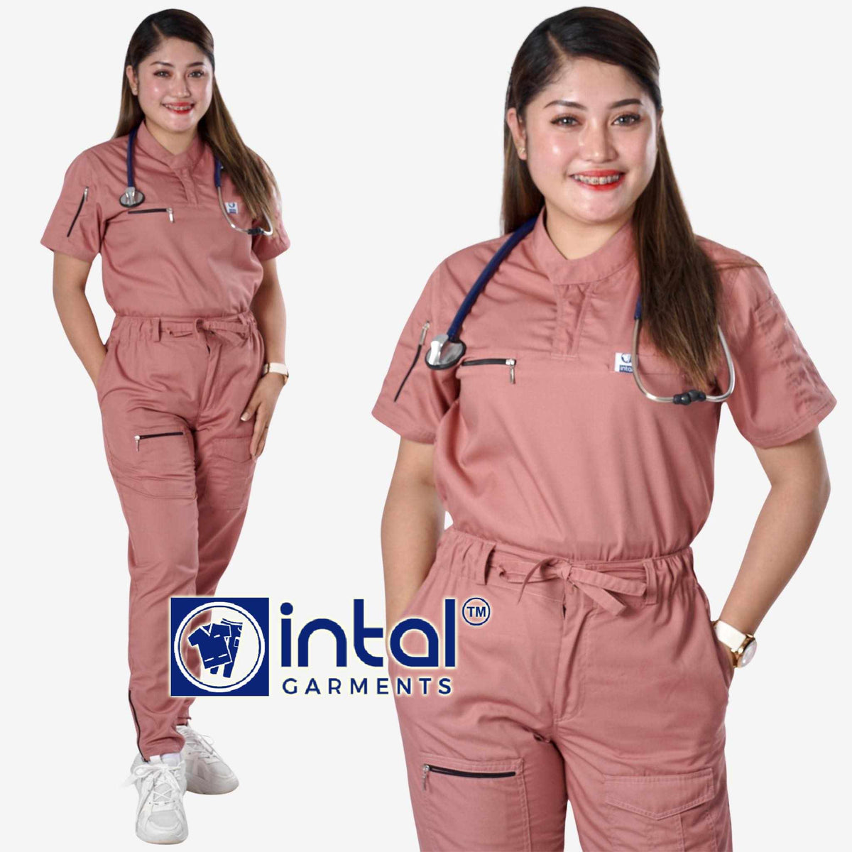 INTAL SCRUBSUIT 051 ALTA MARANGAL Zip Up Premium Korean Collar Cargo B ...